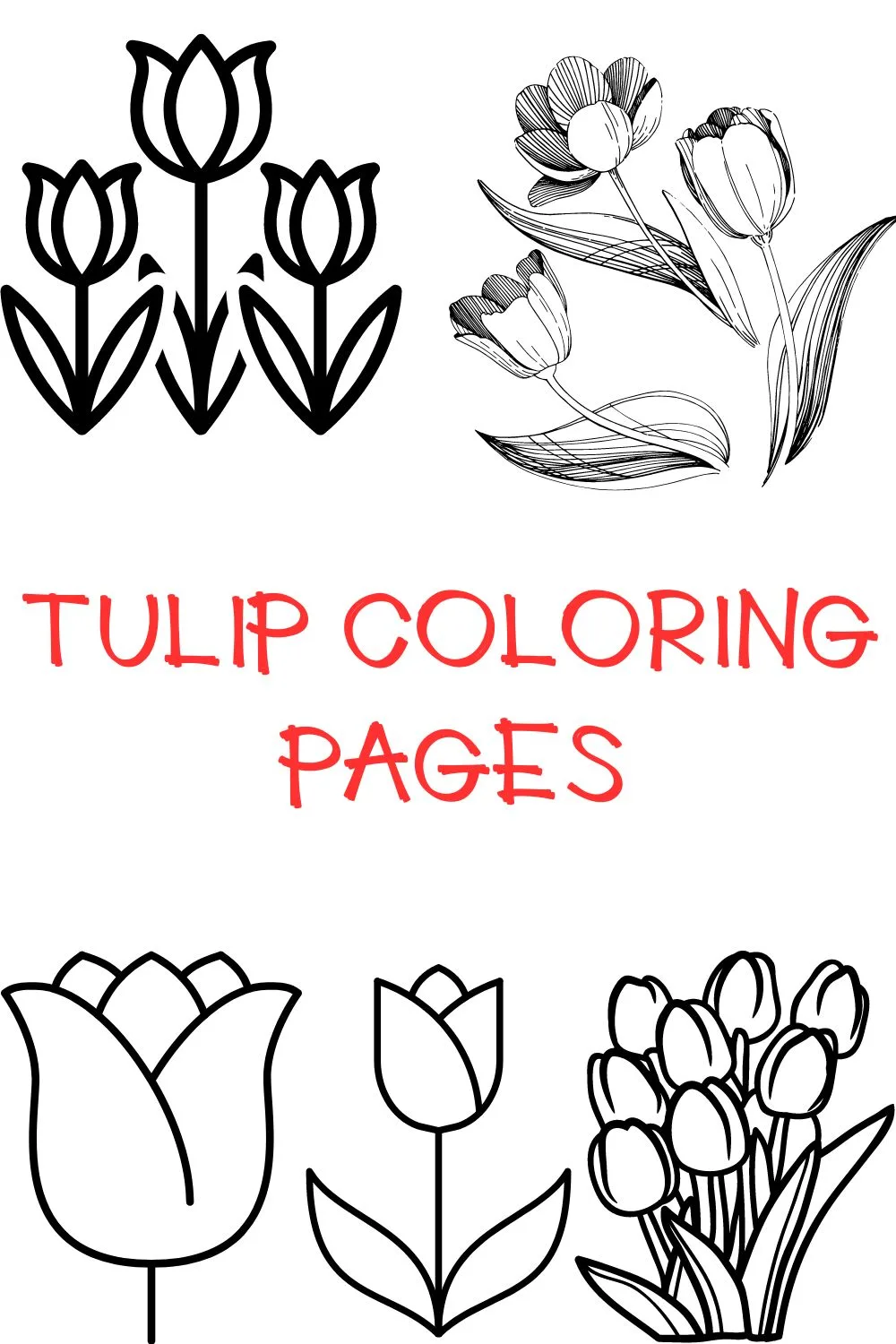 Free Tulip Coloring Pages To Celebrate Spring