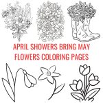 Free Printable April Showers Bring May Flowers Coloring Pages