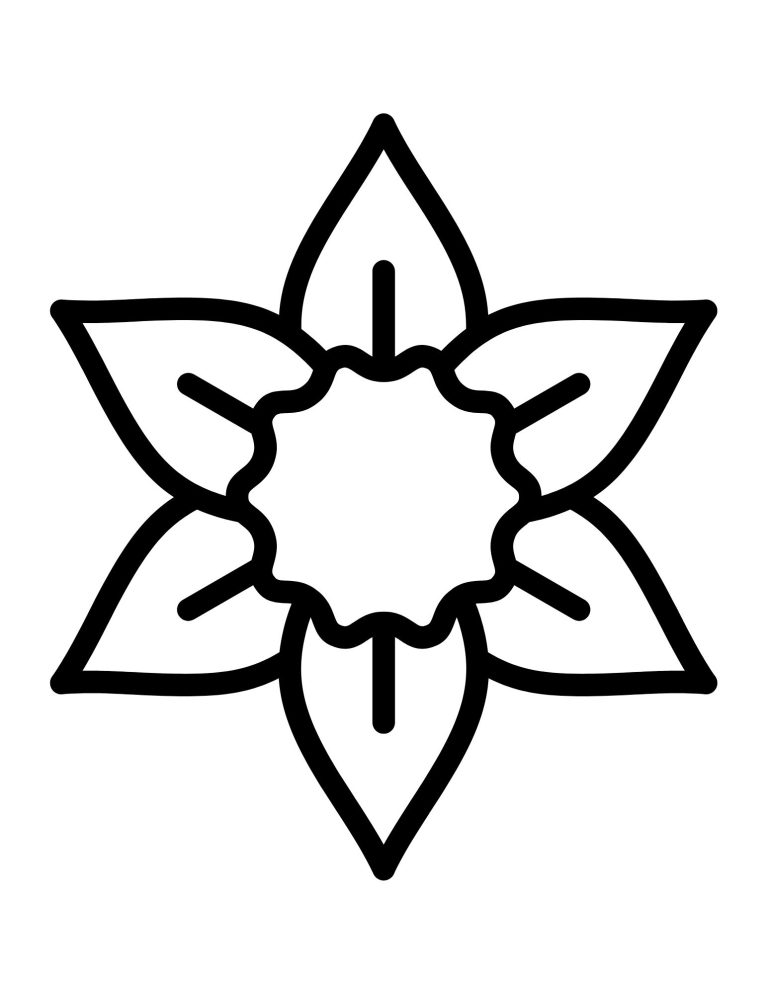Free Printable Daffodils Coloring Pages